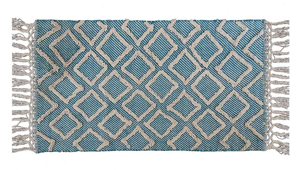 blue diamond pattern carpet